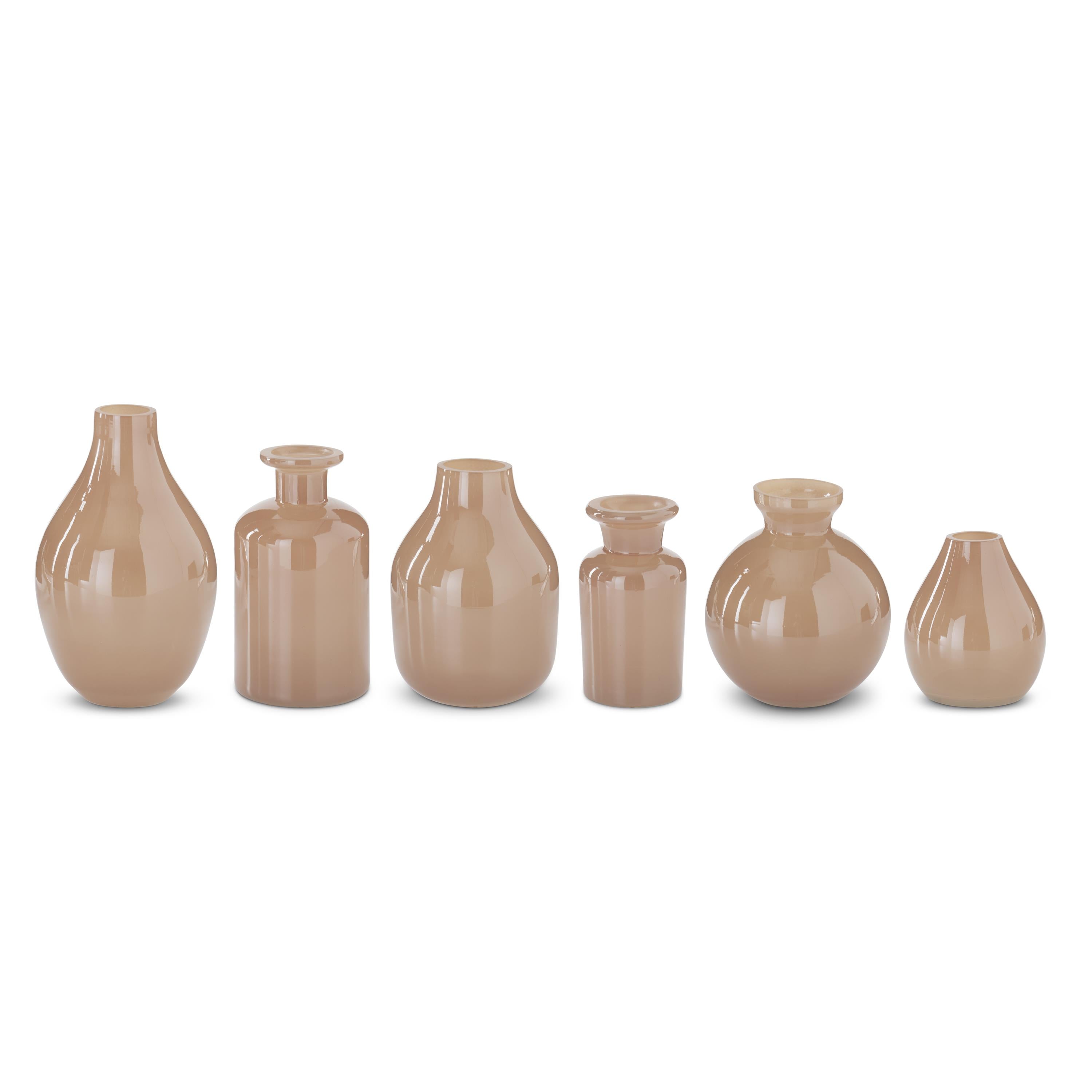 Hand Sprayed Small Beige Glass Vases – Blue Dahlia Designs
