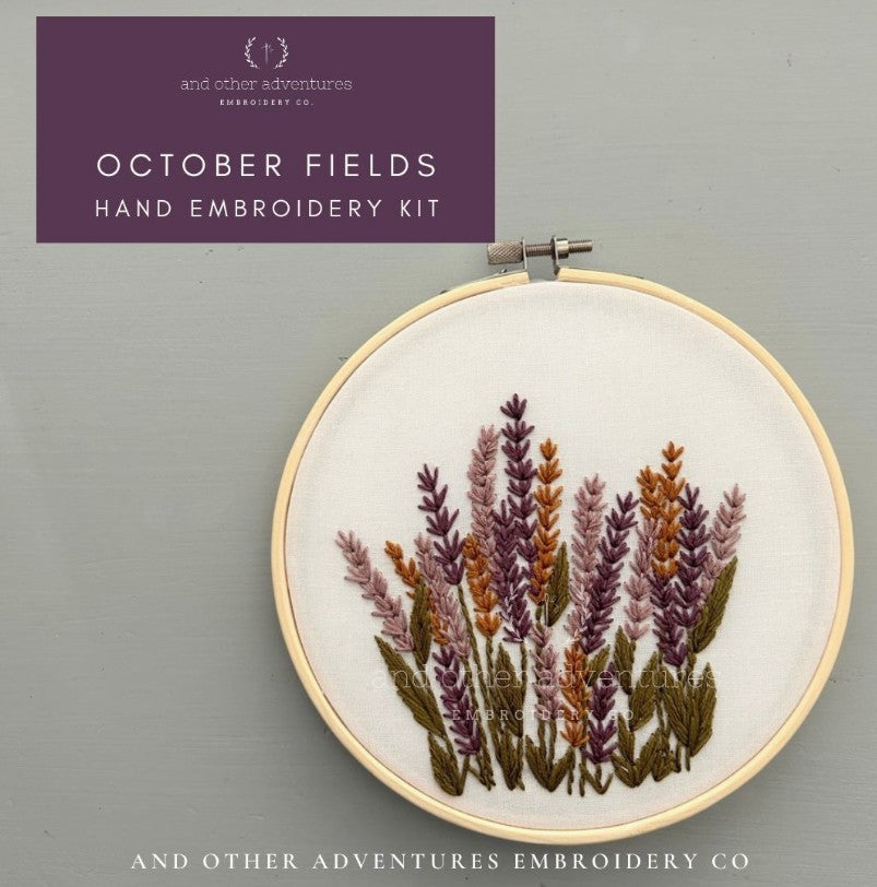 October Fields Hand Embroidery Kit – Blue Dahlia Designs
